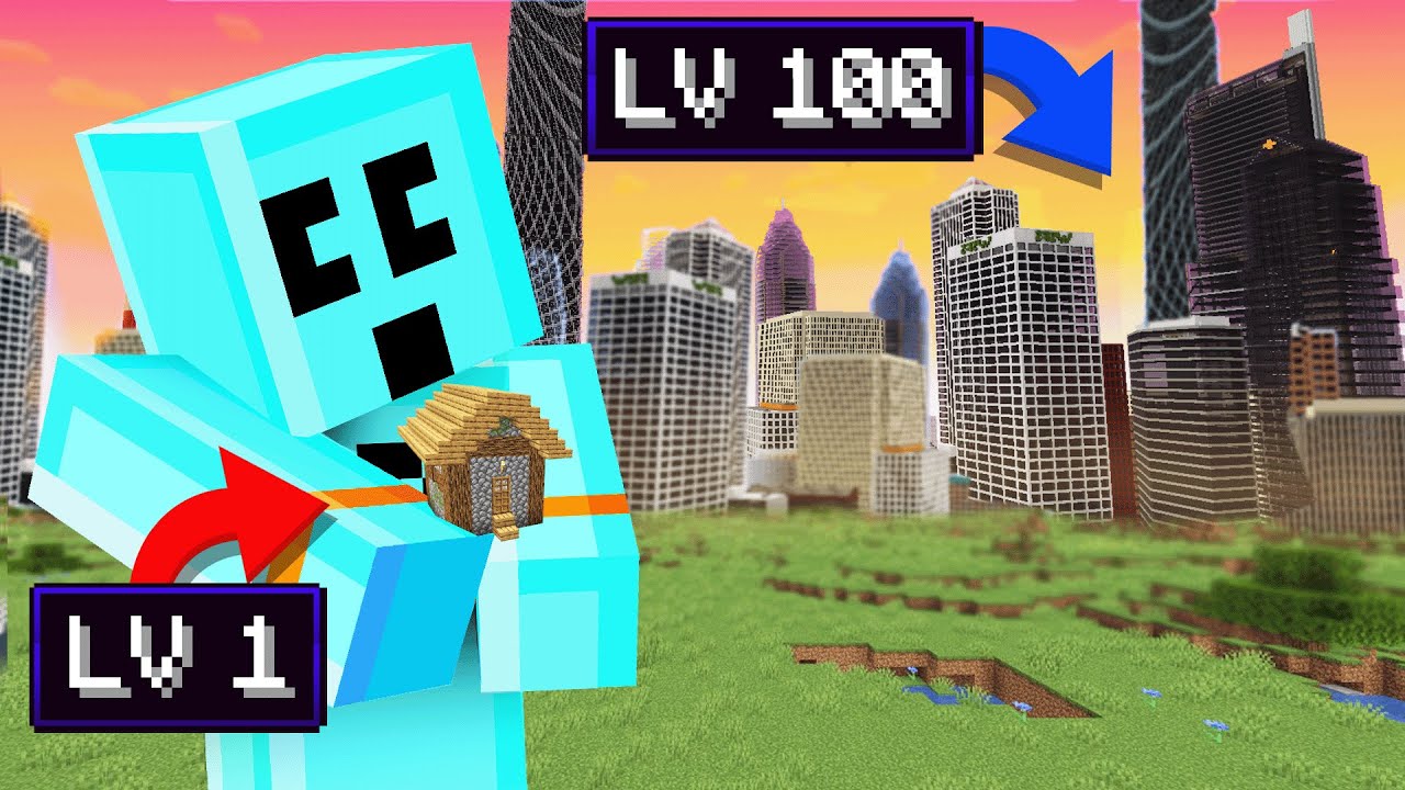 Minecraft but Structures can Level Up - Minecraft videos