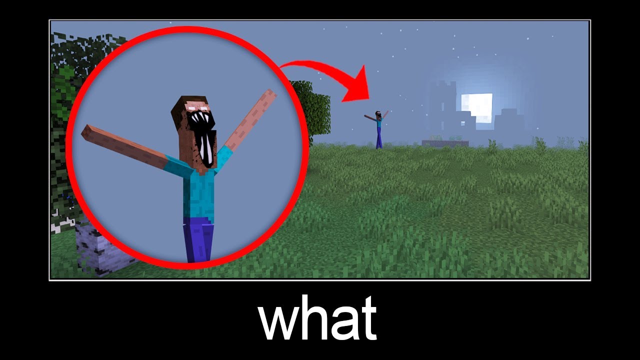 Minecraft wait what meme part 270 (Scary Big Herobrine) - Minecraft videos