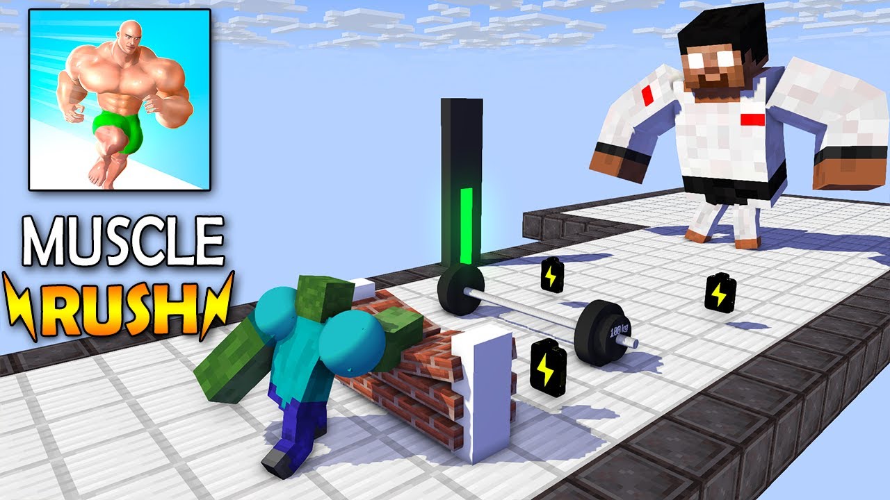 Monster School : BABY MONSTERS MUSCLE RUSH RUN CHALLENGE 3 - Minecraft ...