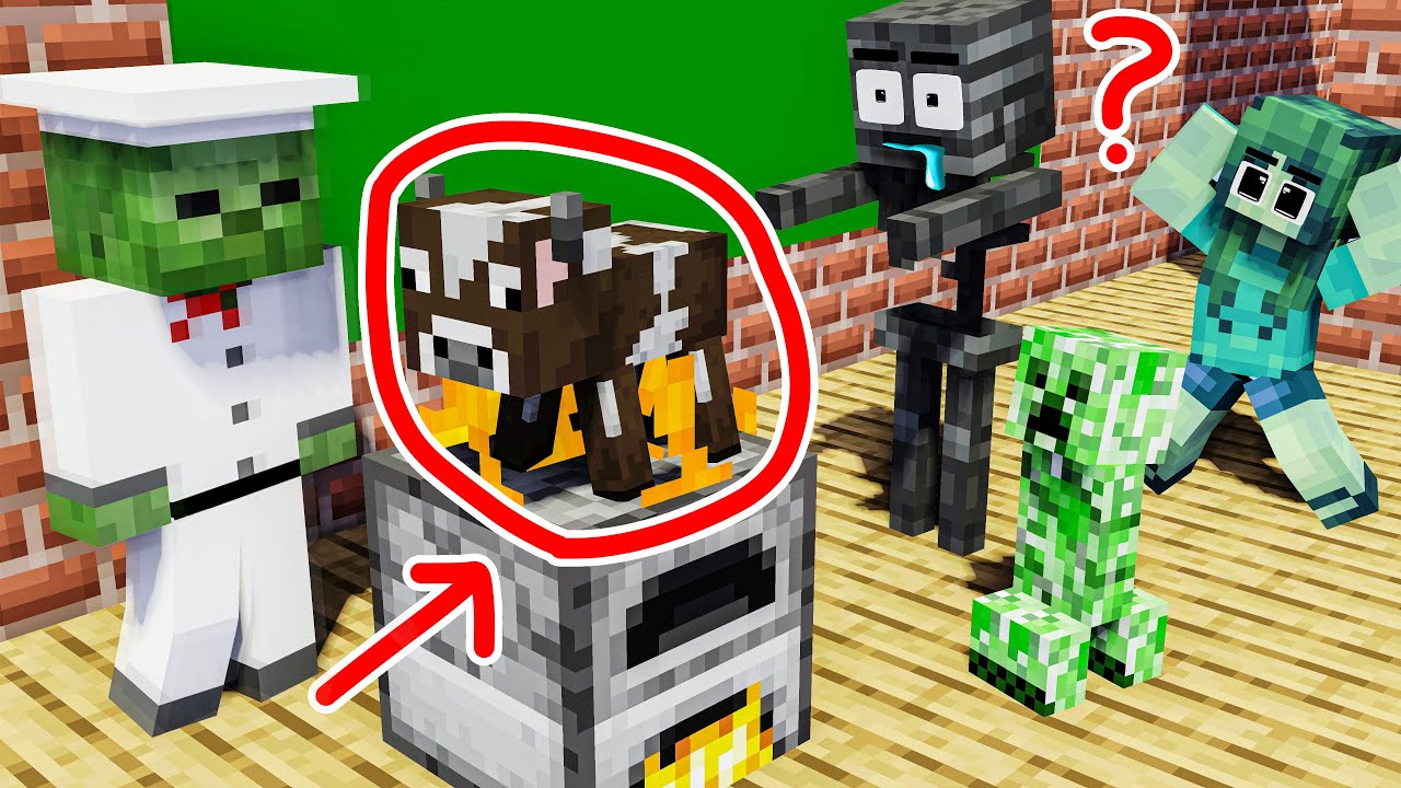 Monster School : Baby Zombie Chef - Cooking Challenge - Minecraft ...