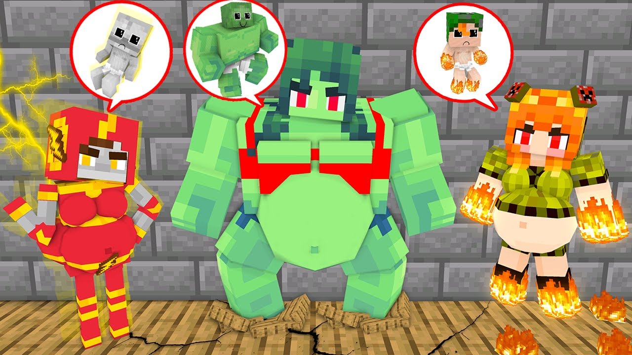 Monster School : Pregnant Superheroes Cute Girls - Zombie, Creeper ...