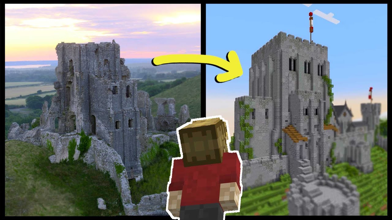 Using Real Ruins to Create a Castle in Minecraft - Minecraft videos