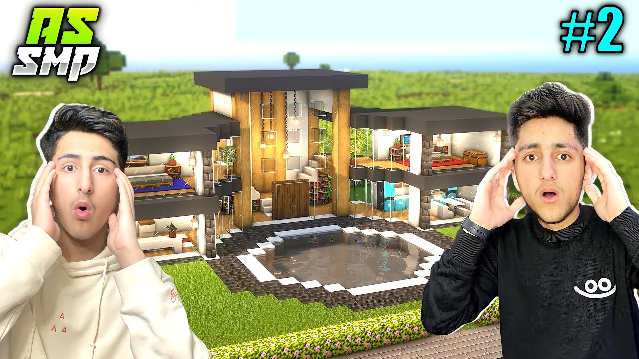 WE BUILD A MODERN HOUSE IN A_S SMP | MINECRAFT GAMEPLAY #2 - Minecraft ...