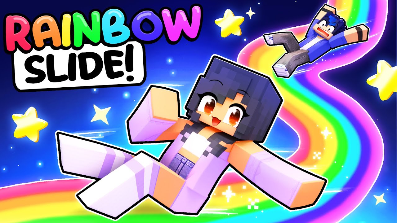 We Ride A RAINBOW In Minecraft! - Minecraft videos