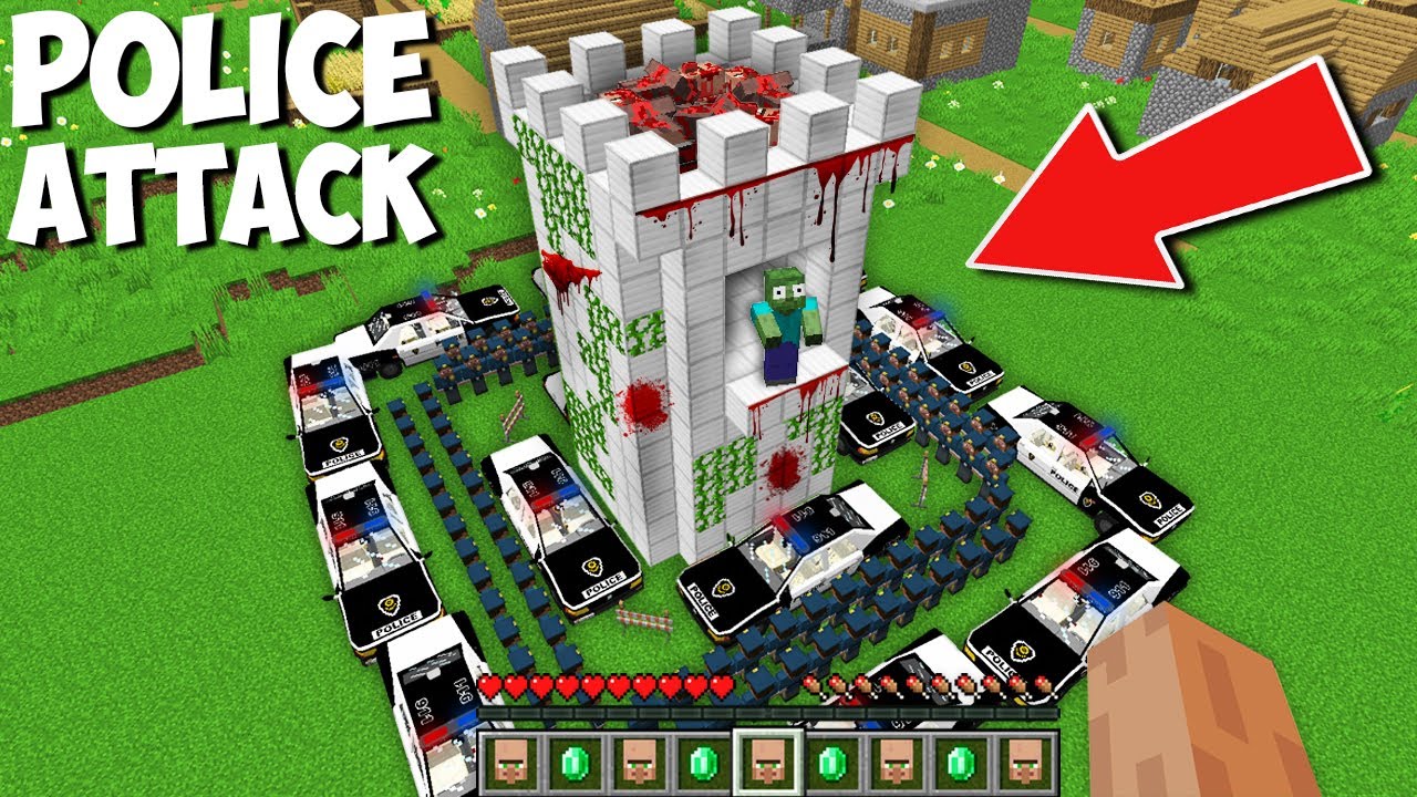 Why did THIS POLICE ARMY SURROUND THE ZOMBIE'S TOWER in Minecraft ...