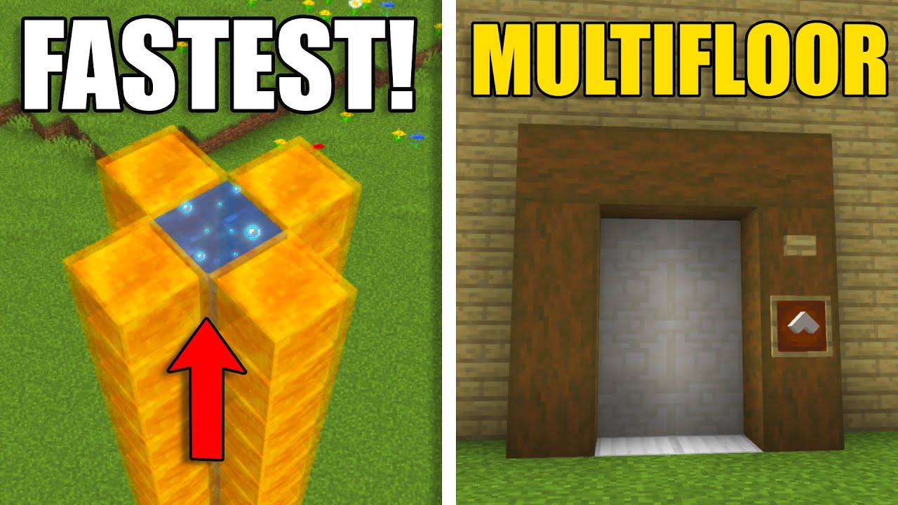 7 EASY Ways to Make an Elevator! [Minecraft] - Minecraft videos