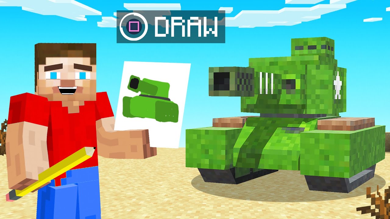 Anything I Draw Comes To LIFE! (Minecraft) - Minecraft videos