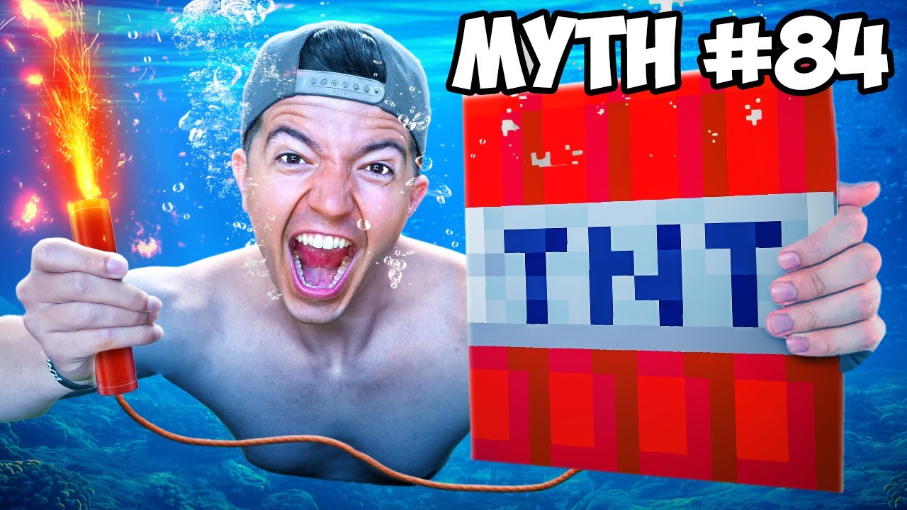 Busting 100 Minecraft Myths In 24 Hours - Minecraft videos