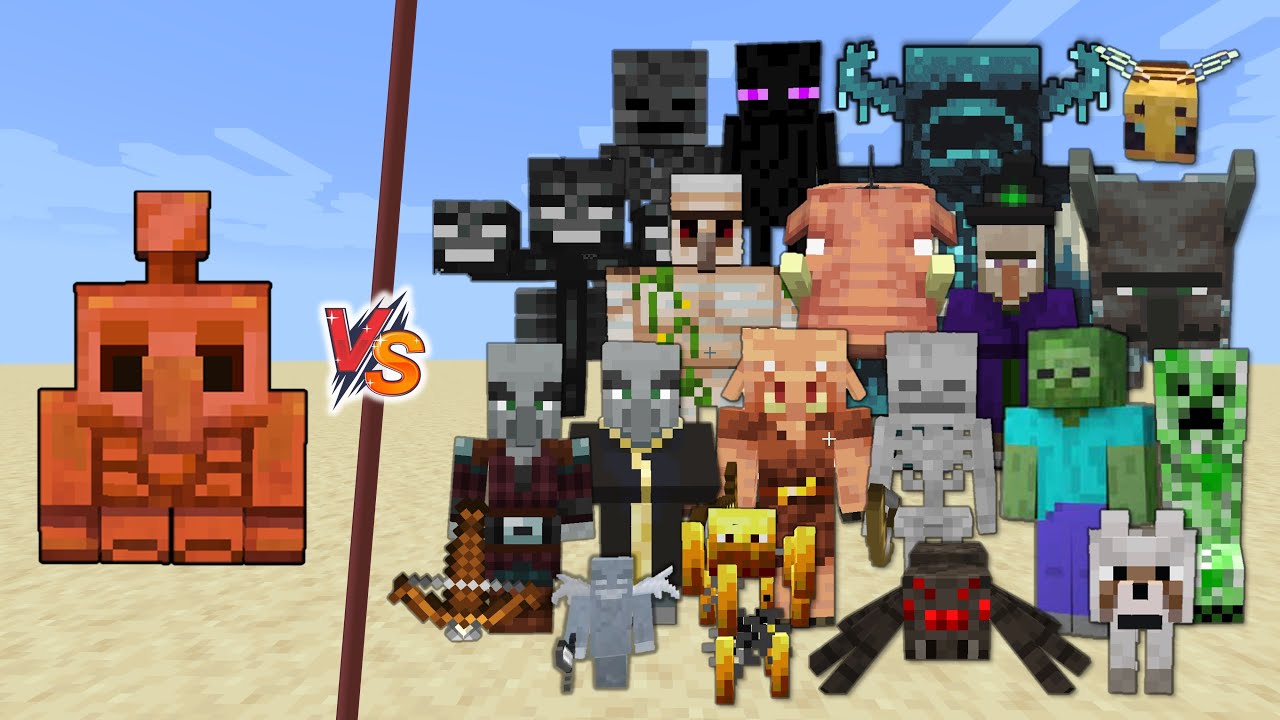 Copper Golem vs All mobs in Minecraft - Copper Golem vs Every Minecraft ...