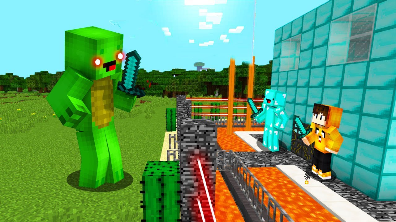 Evil Mikey vs. Security House Battle - Minecraft - Minecraft videos