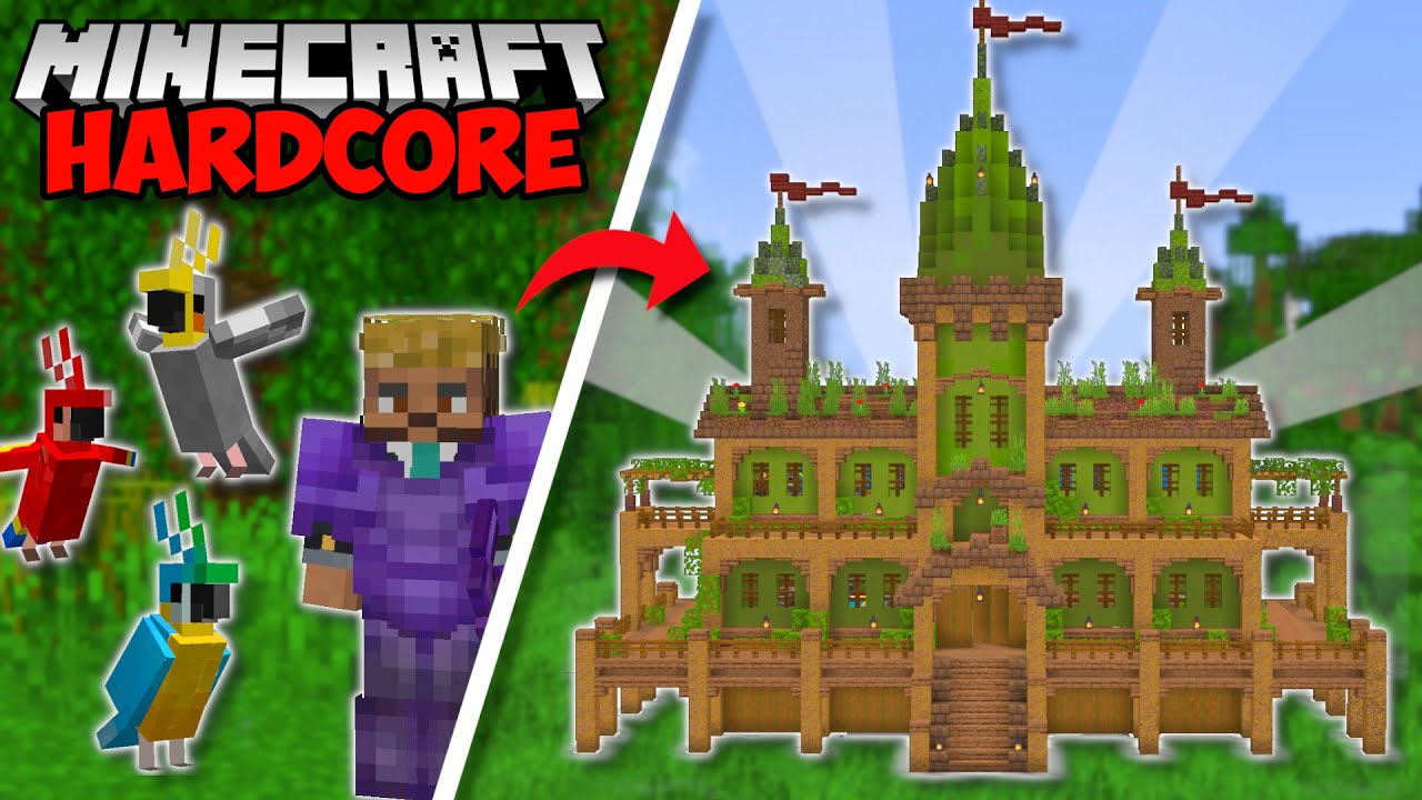 I Built A JUNGLE MANSION in Minecraft 1.19 Hardcore (#56) - Minecraft ...