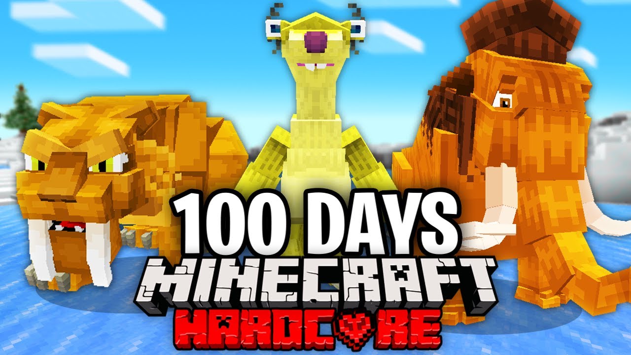 I Survived 100 Days in the ICE AGE on Hardcore Minecraft.. Here's What ...