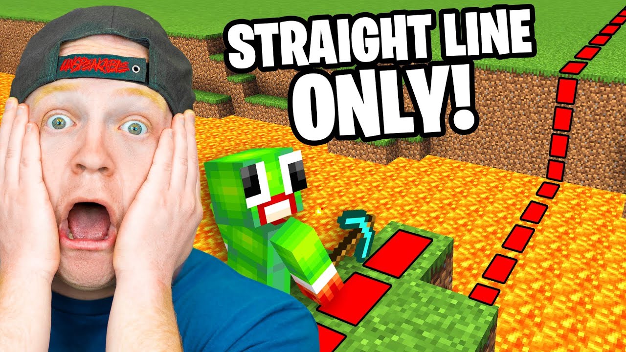 Minecraft, But I Can Only Walk Straight - Minecraft videos