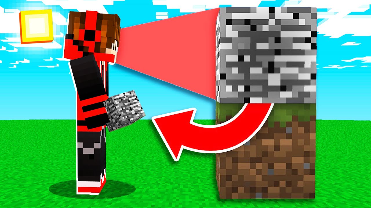 Minecraft, But You Get Every Block You Look At..... - Minecraft videos