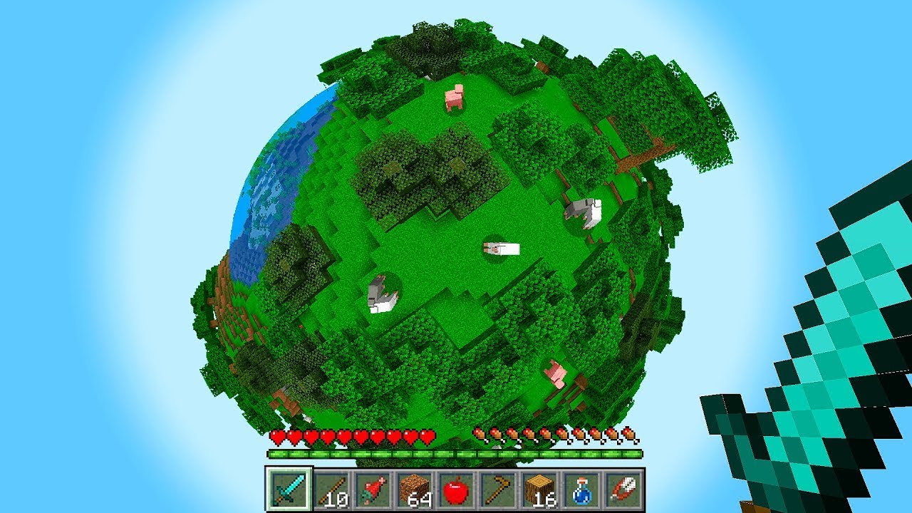 Minecraft, But the WORLD is a CIRCLE - Minecraft videos