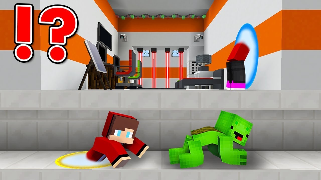 Minecraft Jailbreak with Portal Guns - Minecraft videos