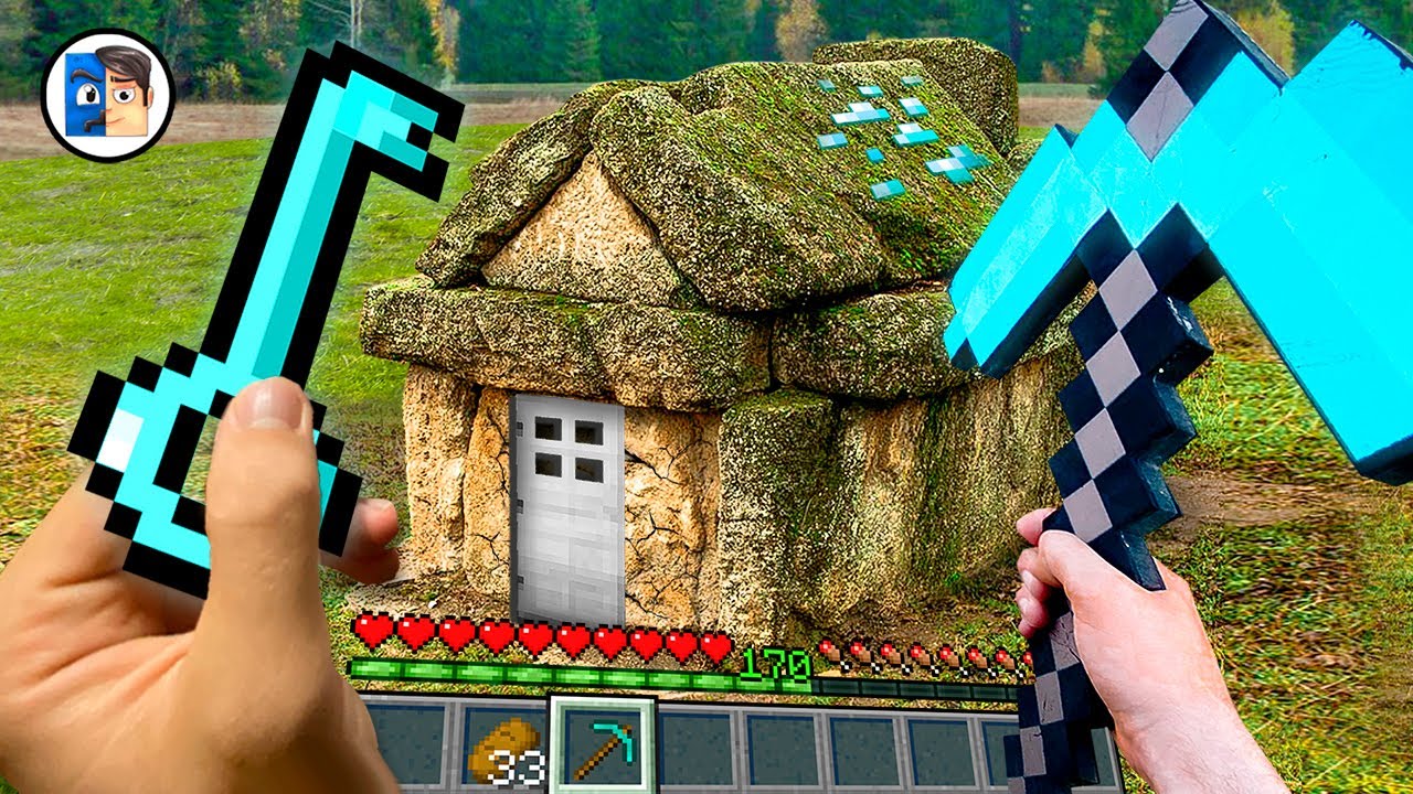 Minecraft in Real Life POV - THE SMALLEST VILLAGER HOUSE Realistic ...