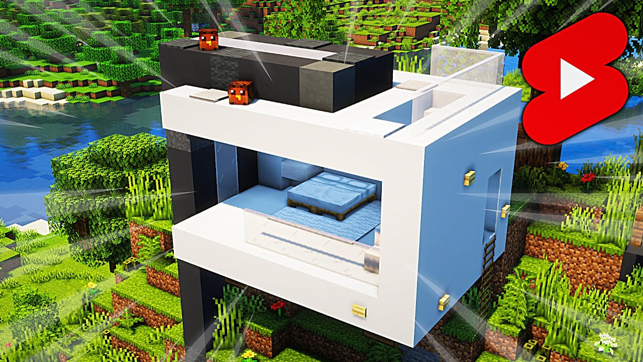 Modern House | Minecraft Timelapse #Shorts - Minecraft videos