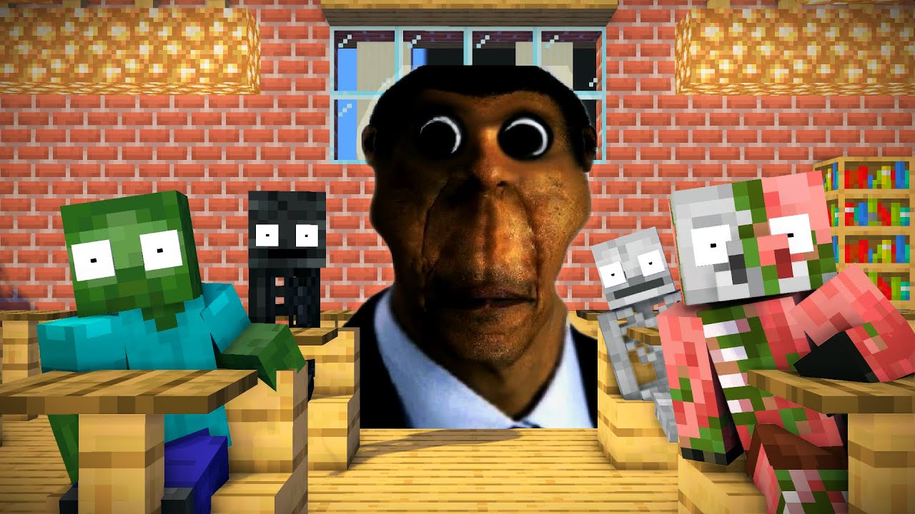 Monster School : BABY MONSTERS OBUNGA & CURSE FACE CHALLENGE - Minecraft Animation - Minecraft ...