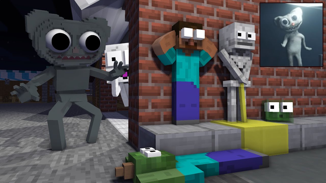 Monster School : CURSE CAT HORROR CHALLENGE - Minecraft Animation ...