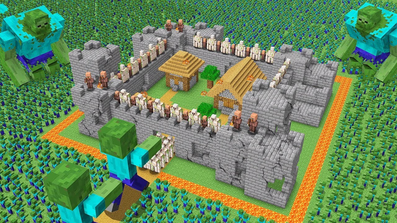 Mutant Zombies Vs Defense Base - Minecraft - Minecraft videos