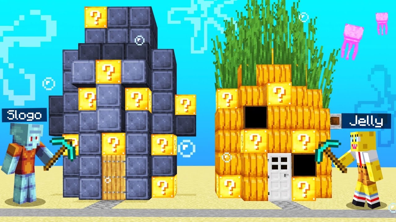 Opening SPONGEBOB LUCKY BLOCKS In Minecraft! - Minecraft videos