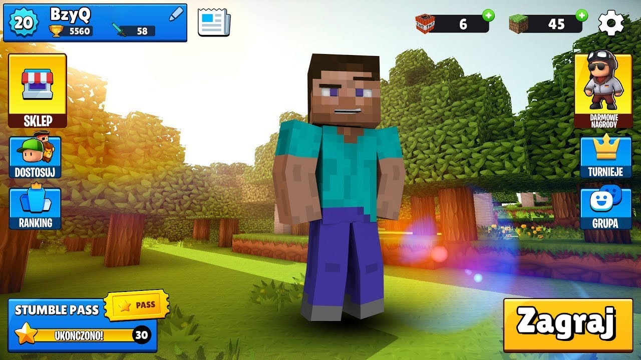 STUMBLE GUYS w Minecraft! - Minecraft videos