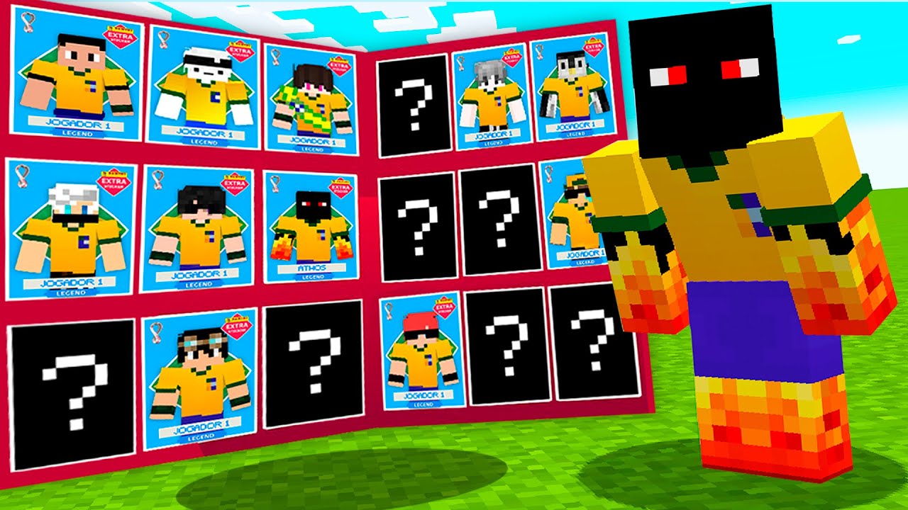 Tenho que COMPLETAR o ALBUM DA COPA DO MUNDO 2022 no MINECRAFT ...