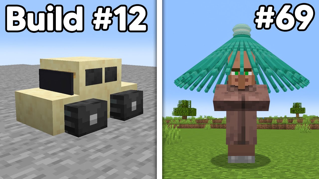 Testing 100 Minecraft Build Hacks in 24 Hours - Minecraft videos Testing 100 Minecraft Build Hacks in 24 Hours - Minecraft videos