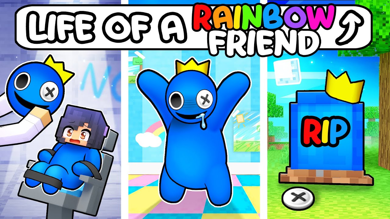 The LIFE of the RAINBOW FRIENDS In Minecraft! - Minecraft videos