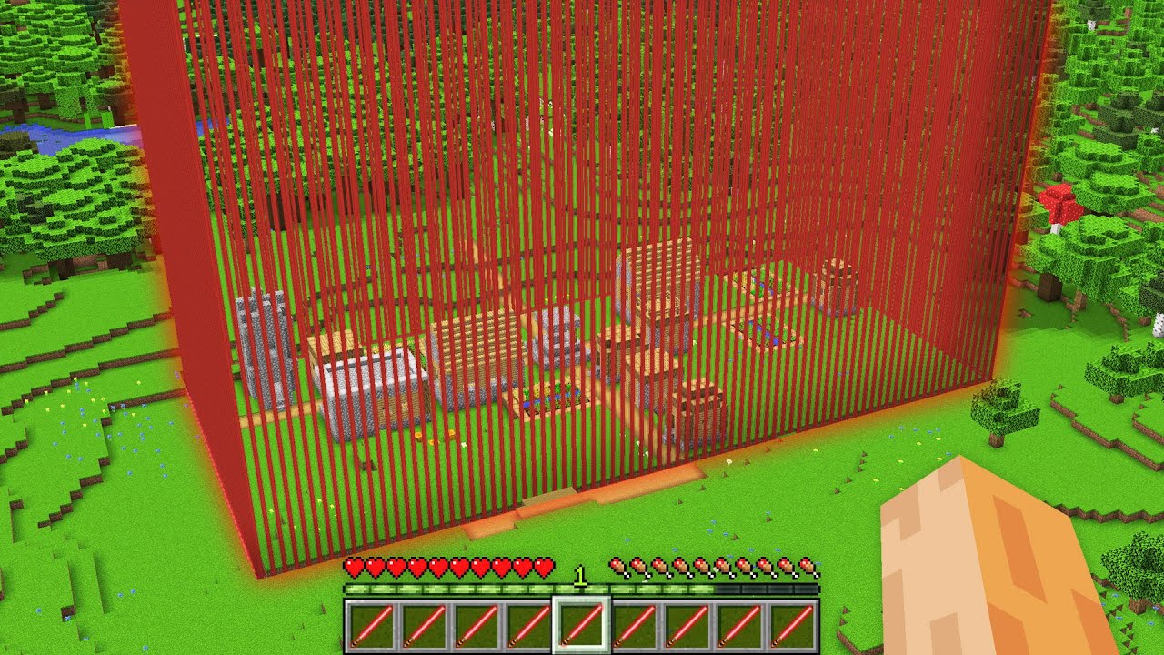 This is LASER PROTECT for My VILLAGE in Minecraft !!! New Secret ...