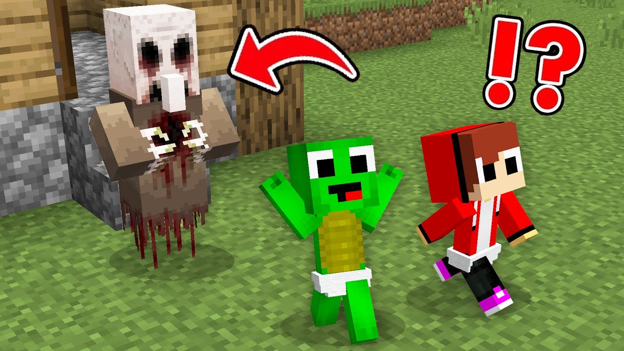 What it inside this Spooky Mansion House in Minecraft Baby JJ & MIkey challenge Maizen Mizen ...
