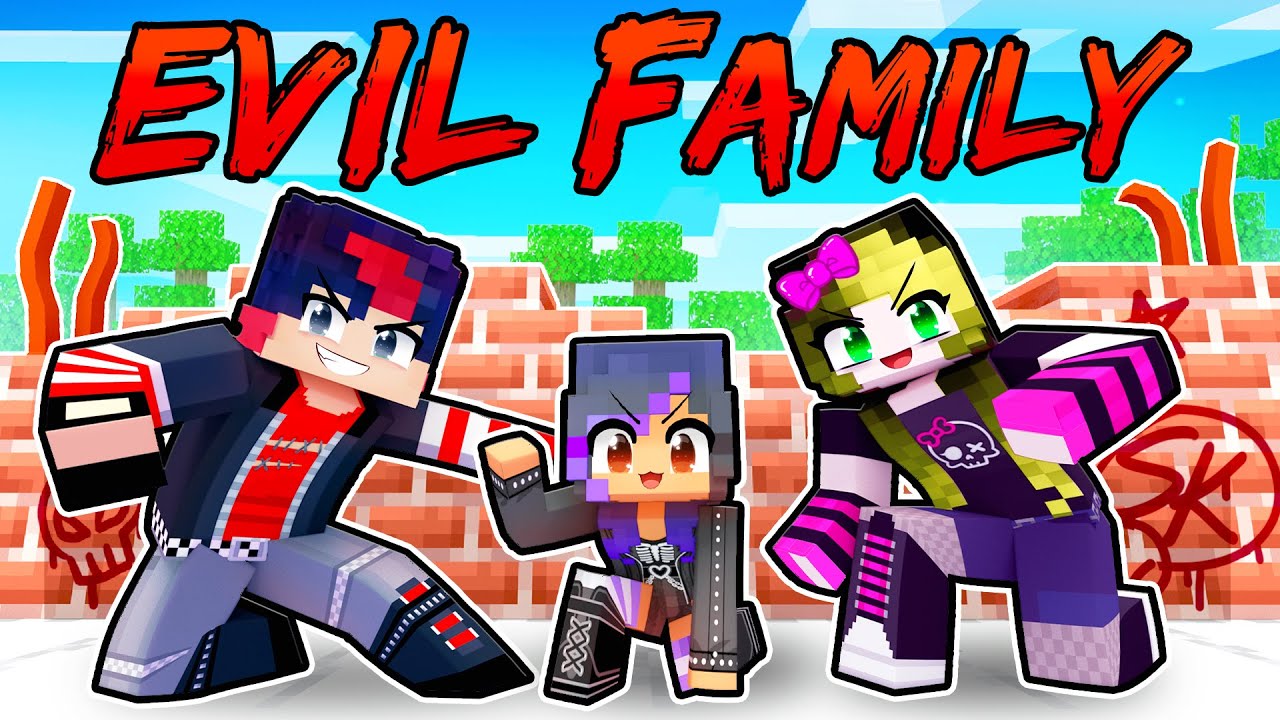 Adopted by the EVIL FAMILY in Minecraft! - Minecraft videos