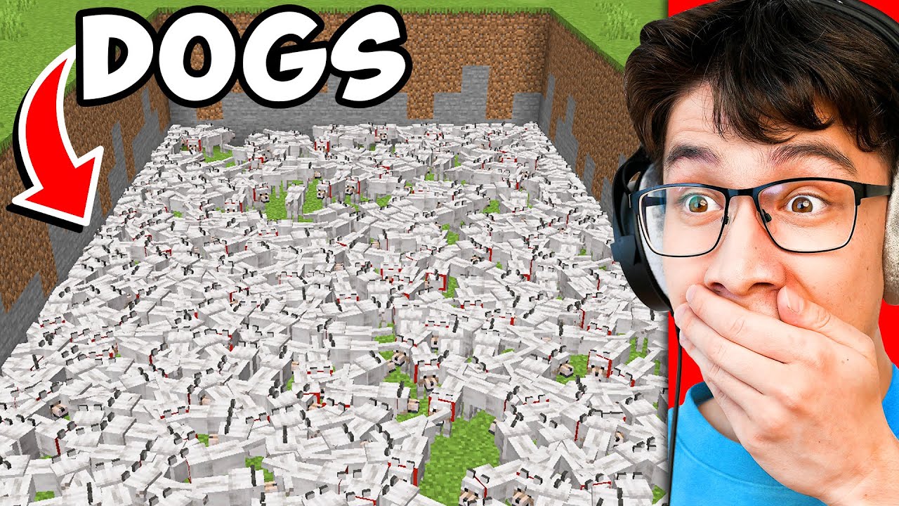 Breeding 1,069 Wolves to Kill One Minecraft Player - Minecraft videos