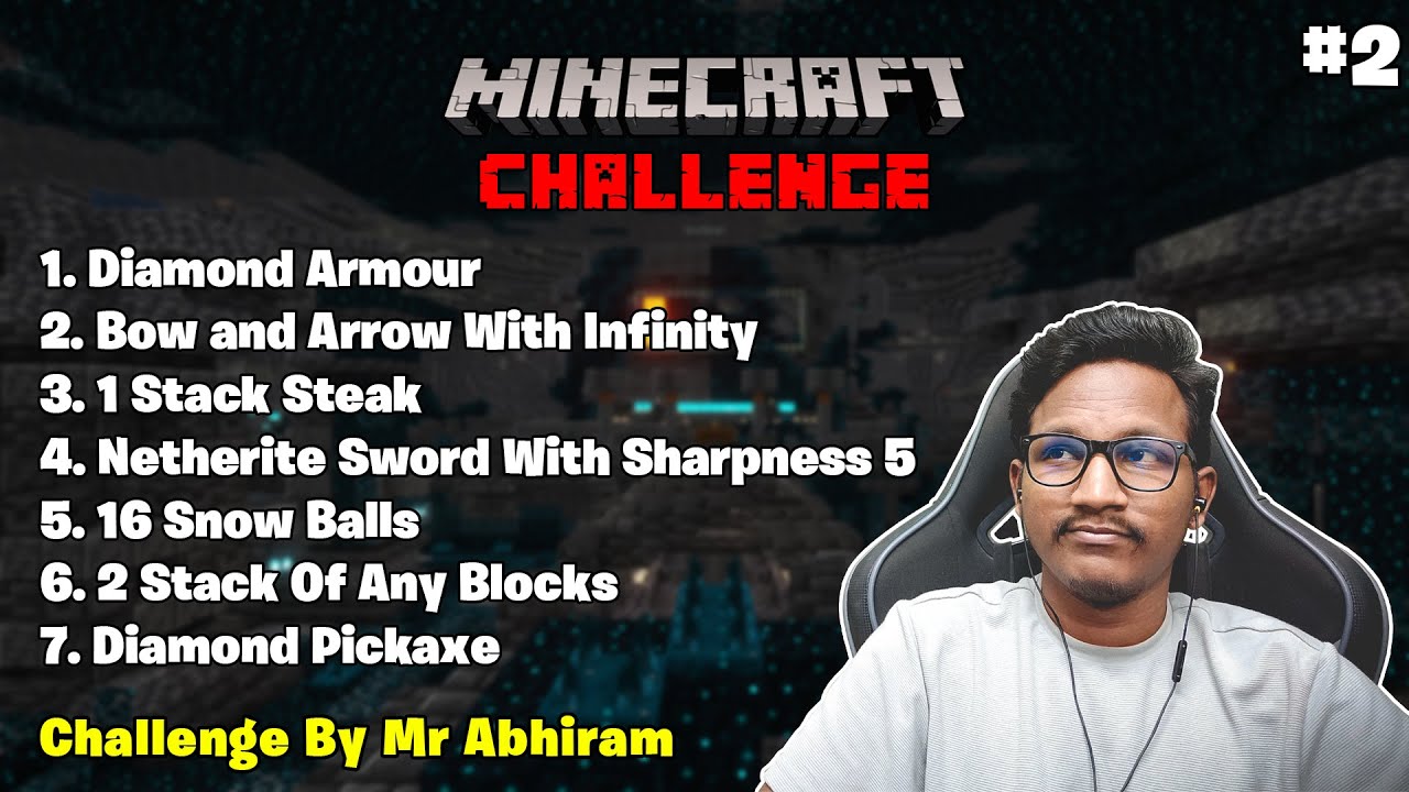 Challenge By Mr Abhiram | Minecraft Challenges #2 | Raju Gaming - Minecraft videos