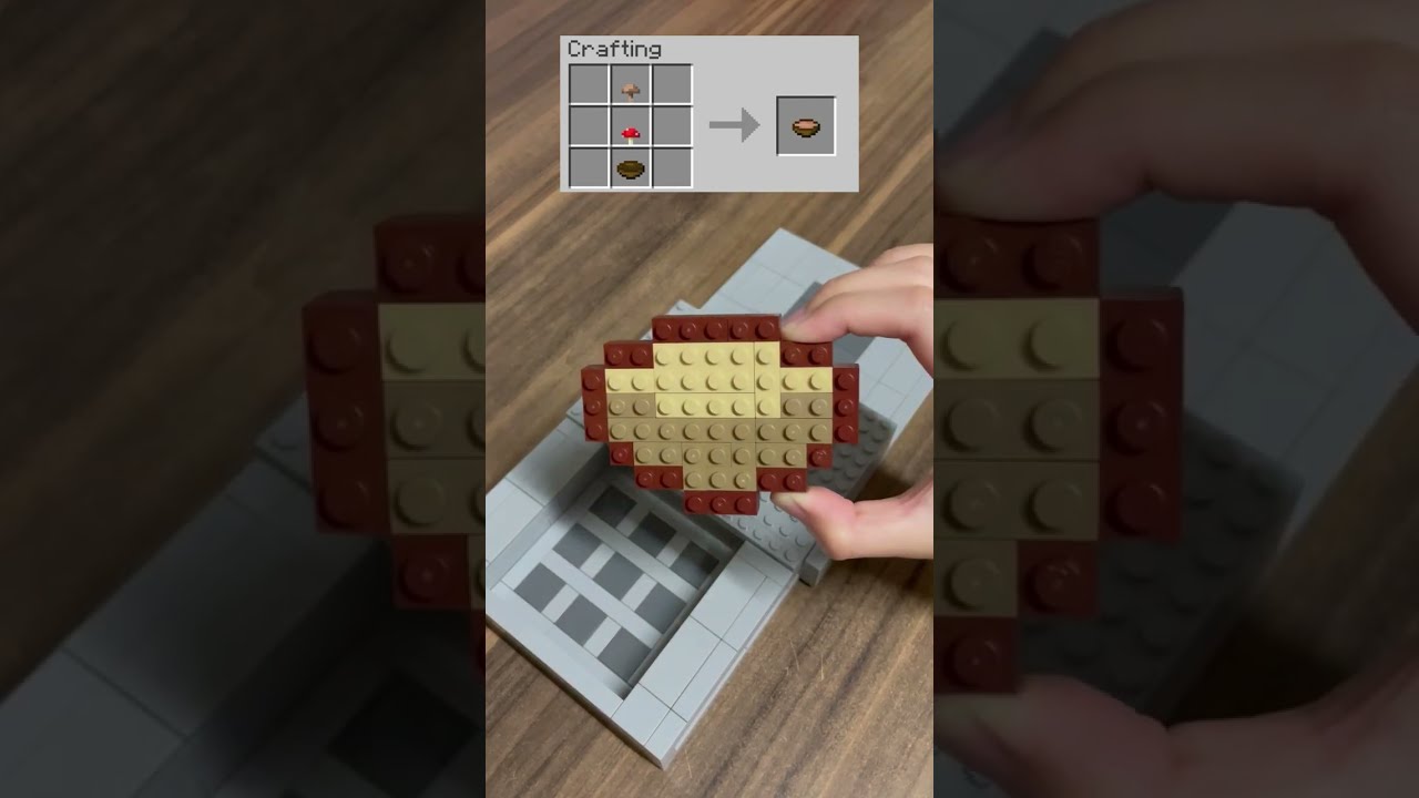 Crafting Minecraft Mushroom Stew BUT Lego! #shorts - Minecraft videos