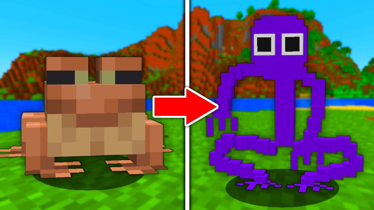 I remade every mob into Rainbow Friends in Minecraft - Minecraft videos