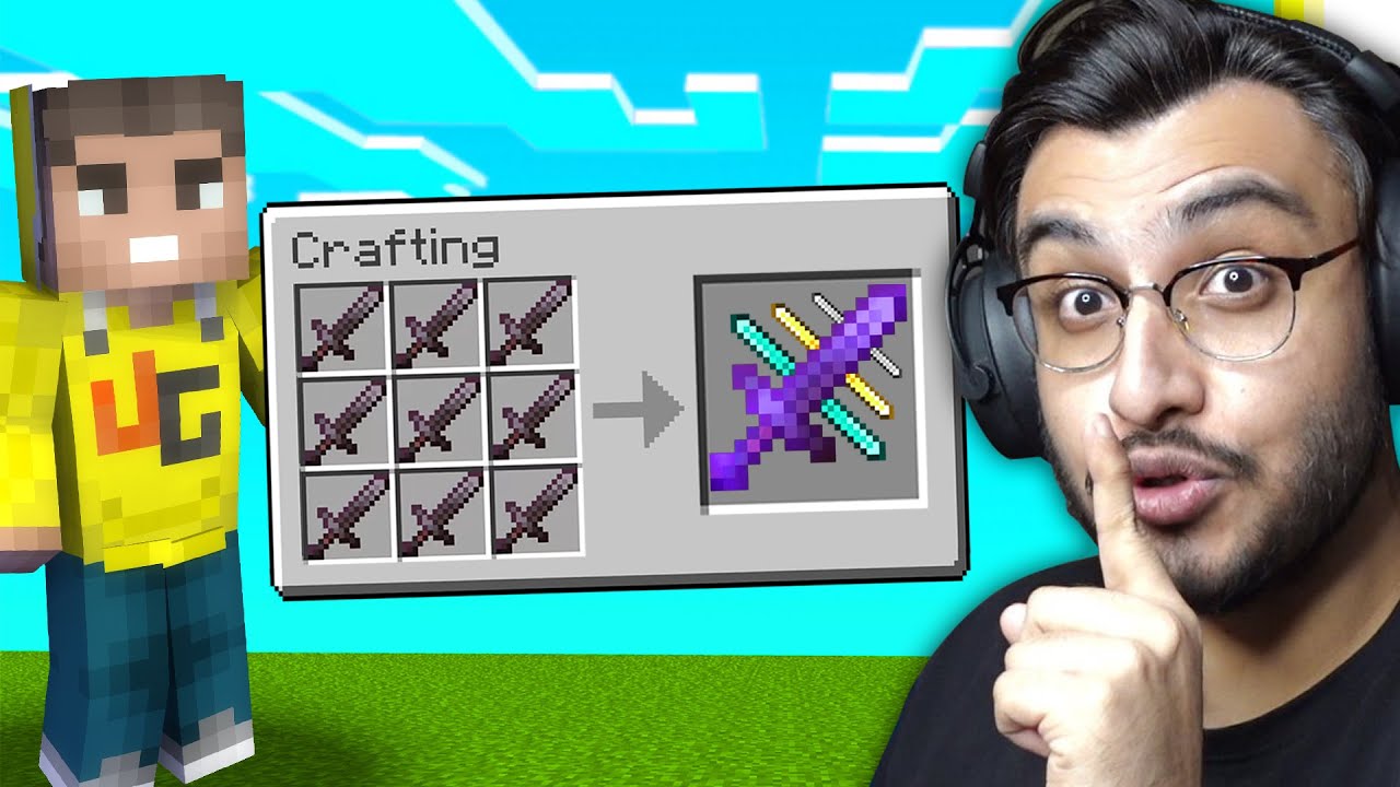 MINECRAFT BUT YOUTUBERS GIVE ME SECRET WEAPON | RAWKNEE - Minecraft videos