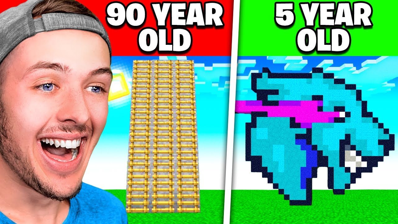 MINECRAFT at DIFFERENT AGES! (reaction) - Minecraft videos