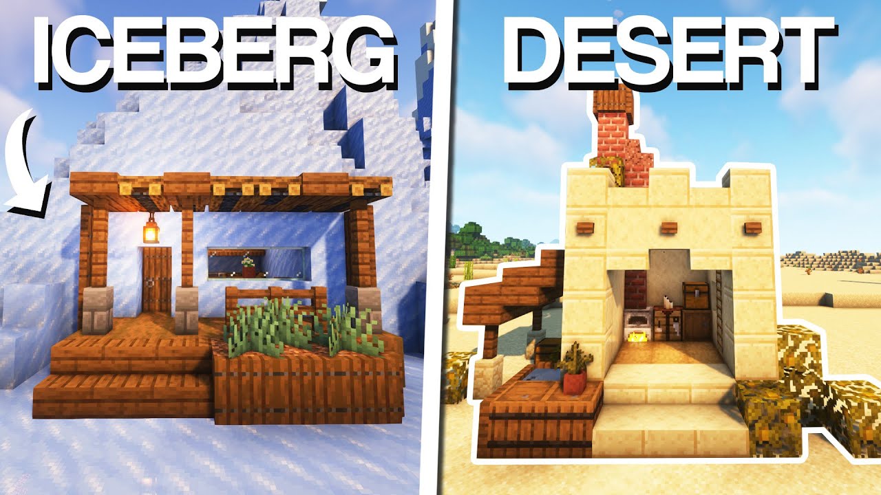Minecraft: 3 Starter Houses for 3 Different Biomes! - Minecraft videos