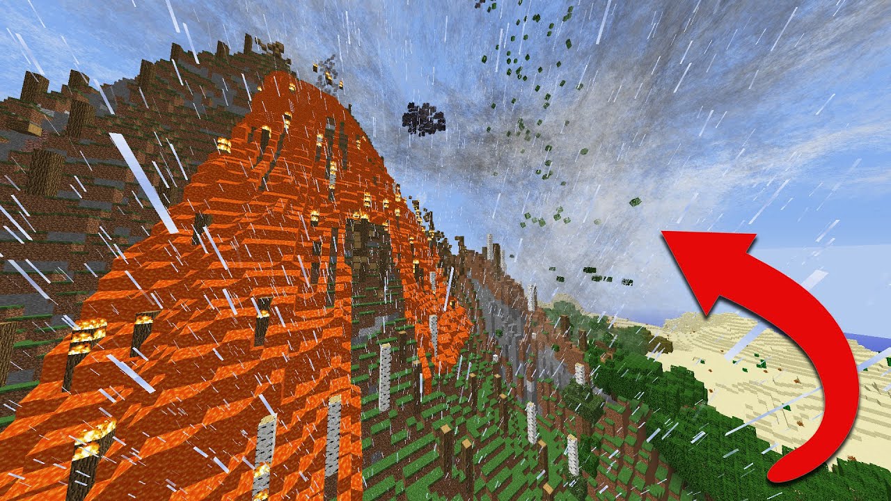 Minecraft, But There Are Natural Disasters... - Minecraft videos