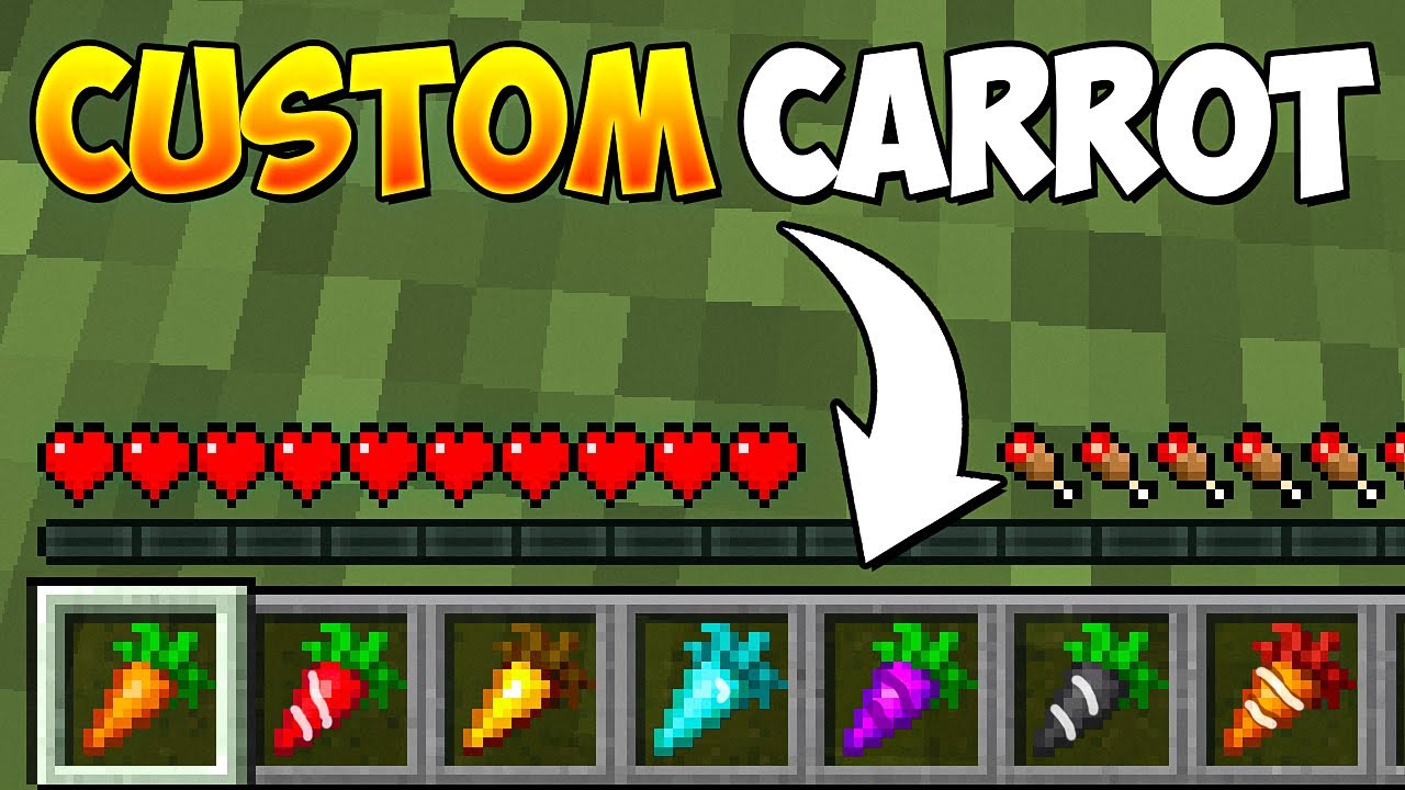 Minecraft But There are CUSTOM CARROTS... - Minecraft videos