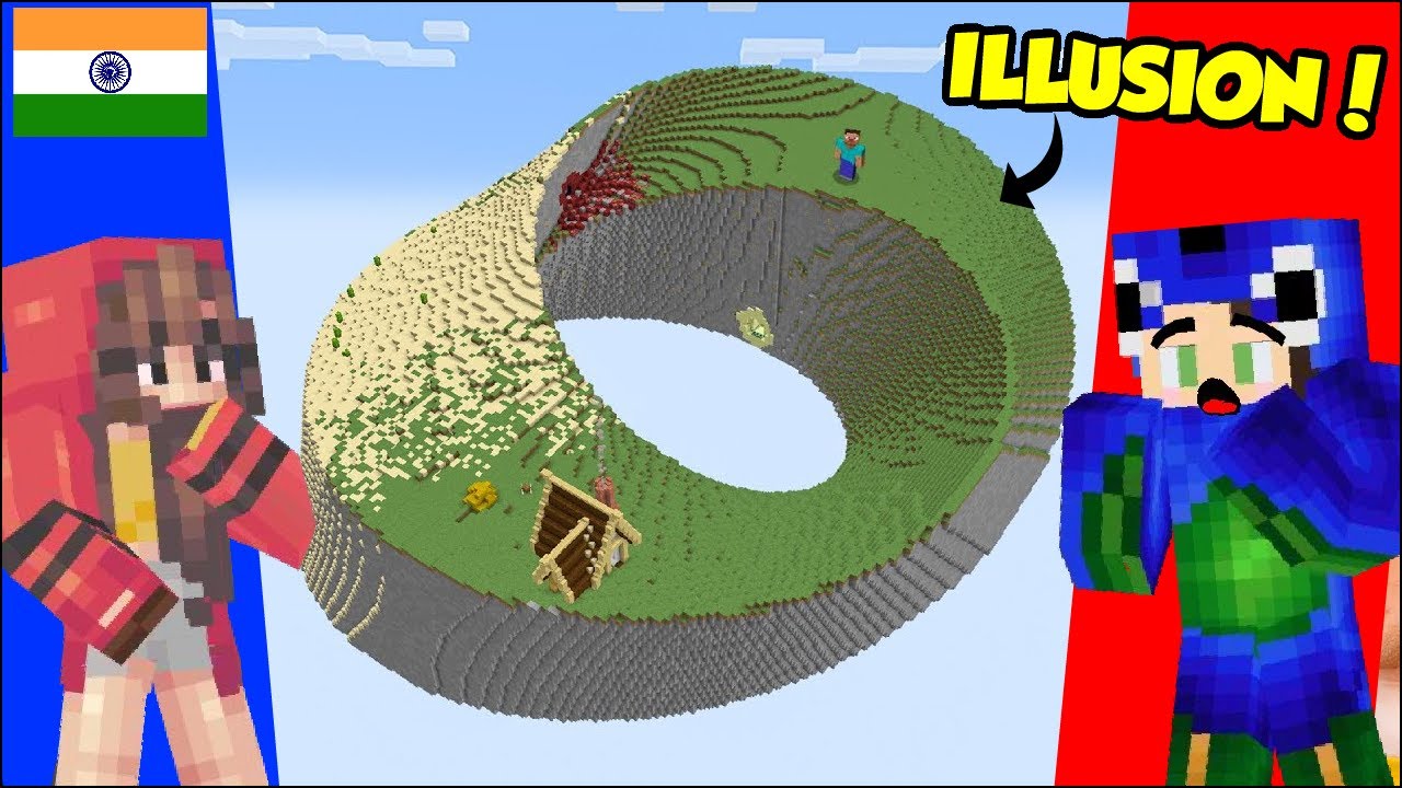 Minecraft Illusions that Will Hurt your Brain ! (Hindi) - Minecraft videos