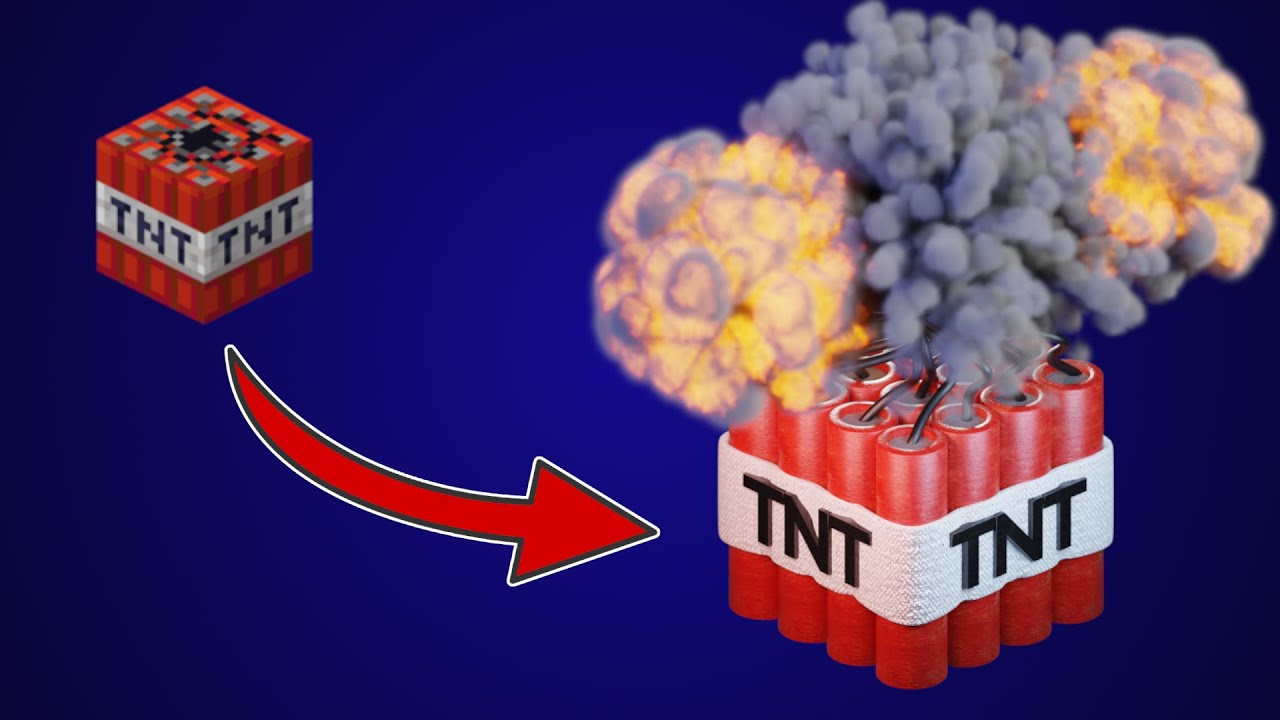 Minecraft TNT Redesigned in Blender - Minecraft videos