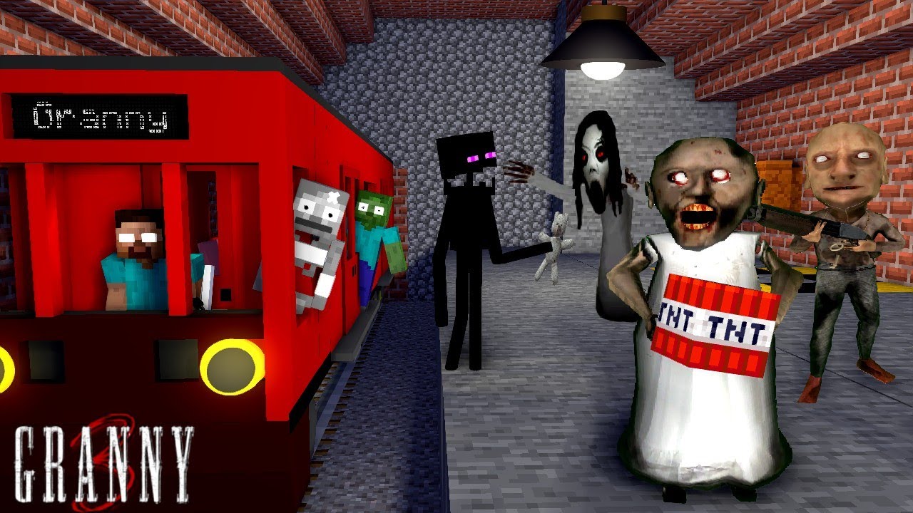 Monster School : TRAIN ESCAPE FROM GRANNY'S HOUSE HORROR CHALLENGE ...