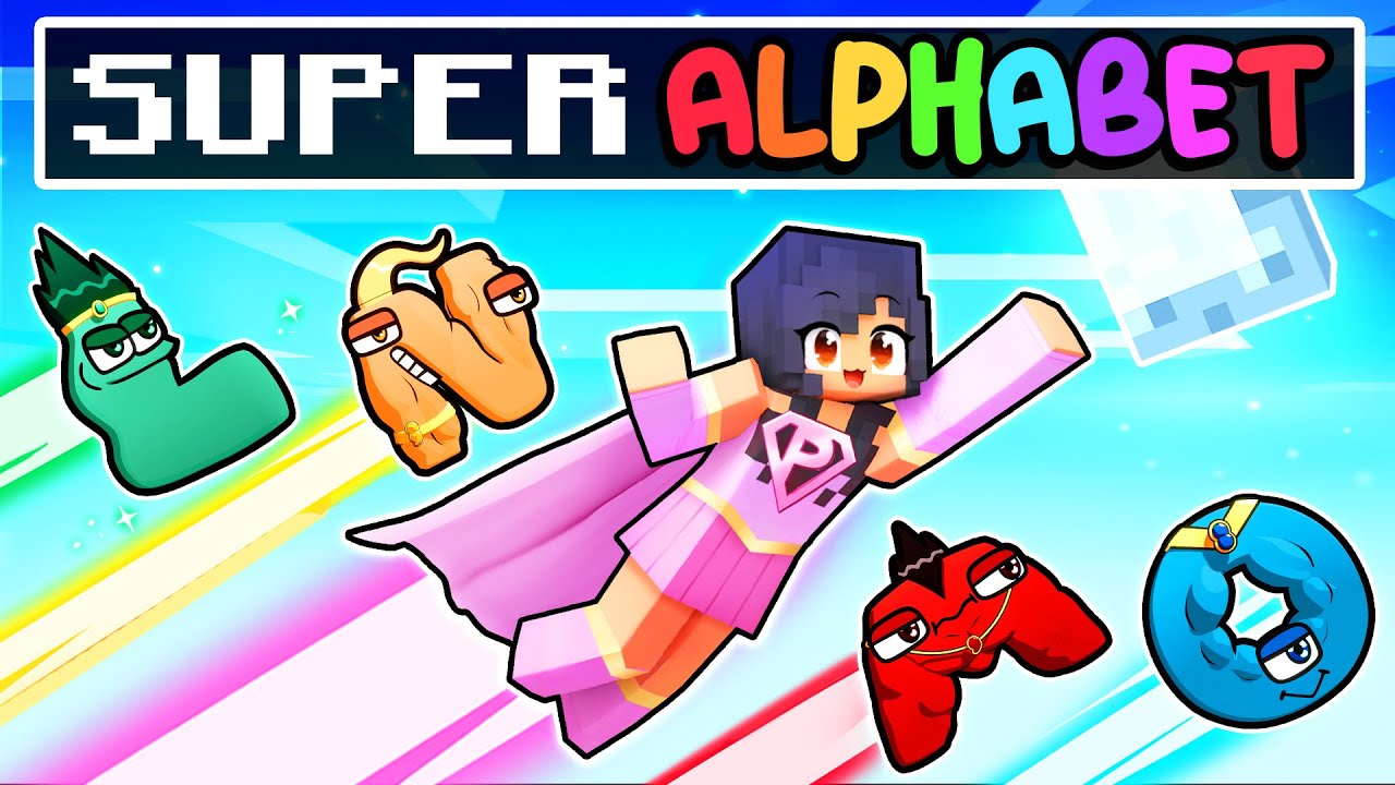 Playing As The SUPER ALPHABET In Minecraft! - Minecraft videos
