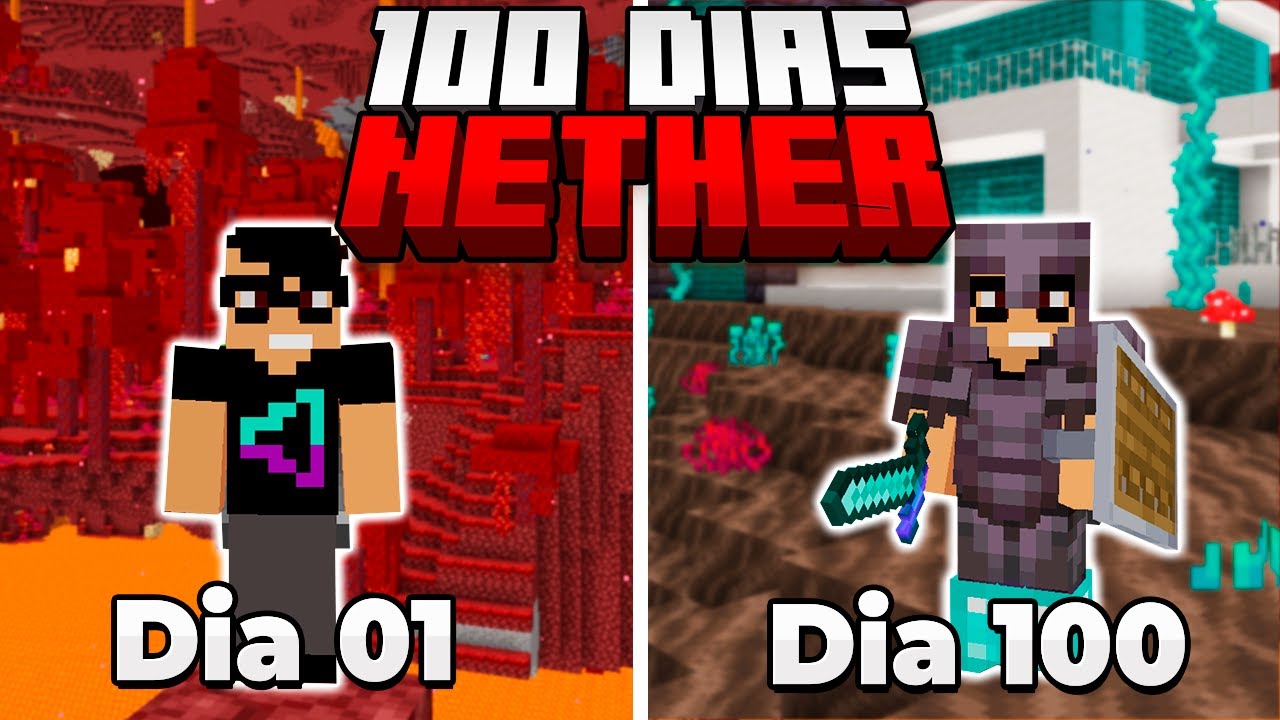 Sobrevivi 100 Dias No Nether Do Minecraft O Filme Minecraft Videos
