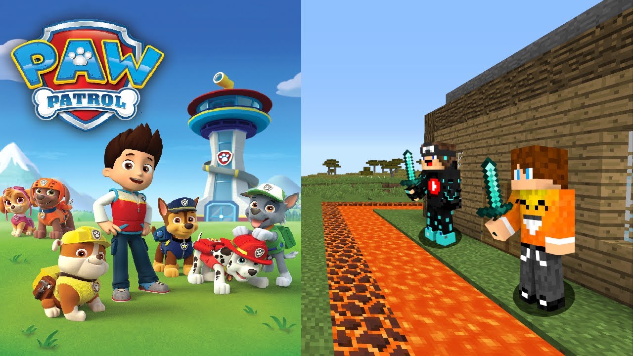 TAJNA BAZA vs PSI PATROL w Minecraft! - Minecraft videos