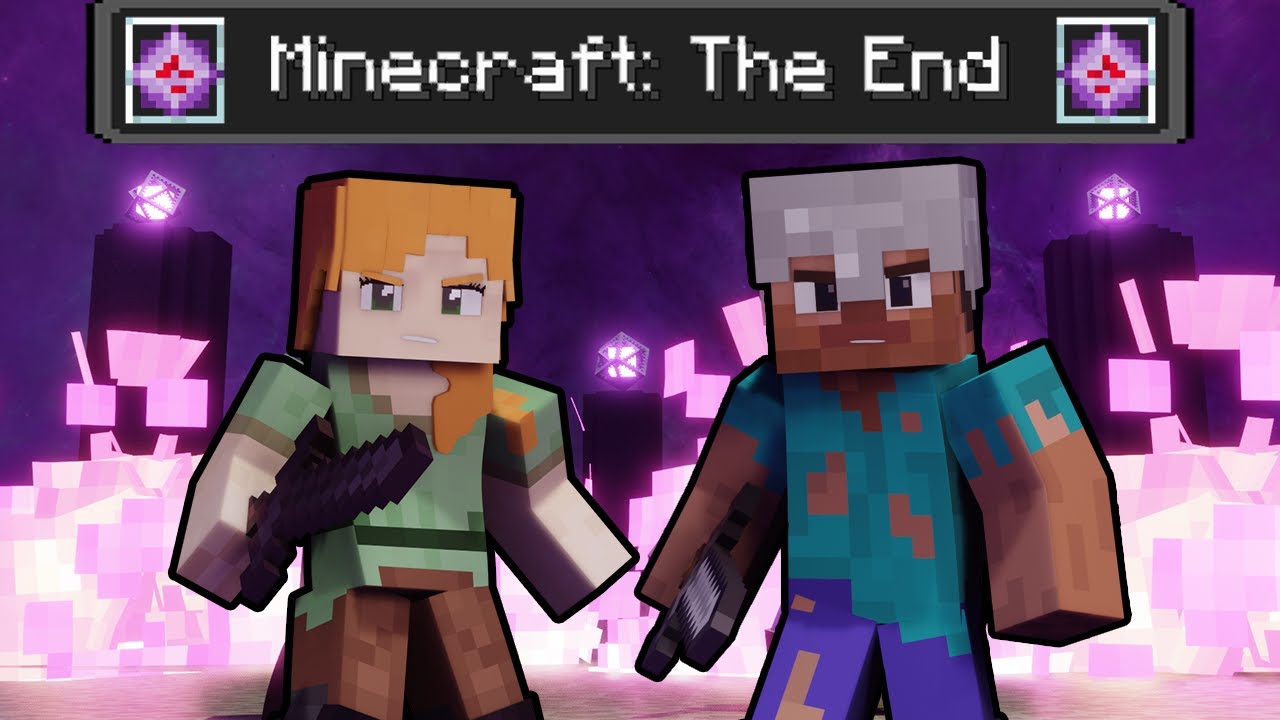The First ENDER DRAGON FIGHT... - Minecraft videos
