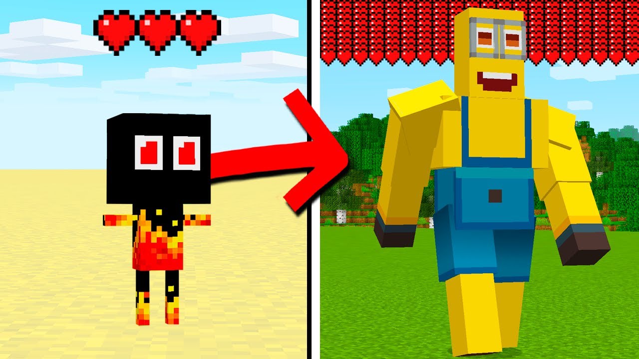 Virei os MINIONS no MINECRAFT... - Minecraft videos
